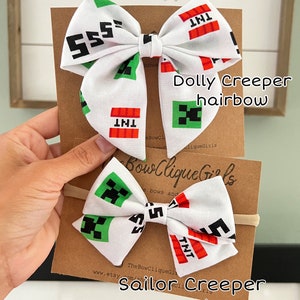 Minecraft Inspired Bow Tie, Minecraft Pixel Bow Tie,minecraft Creeper ...