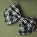 Hunter Green Checker Hair Bow, Checker Plaid Hair Bow, Holiday Hair Bow ...