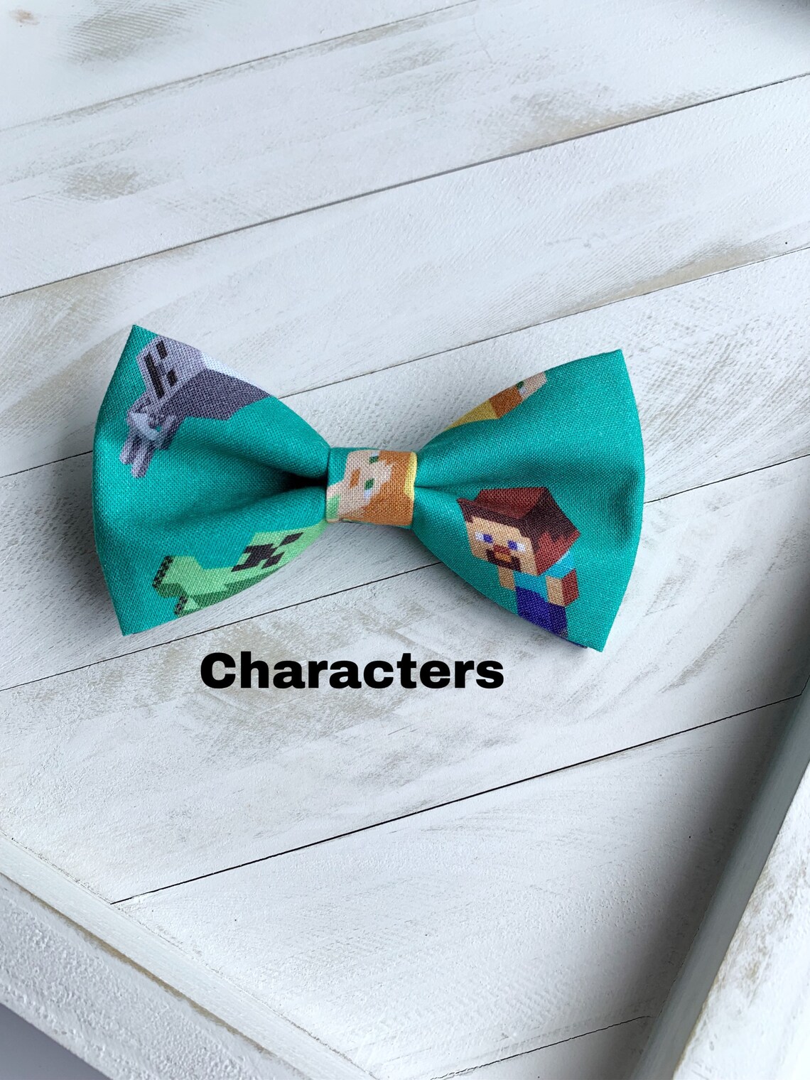 Minecraft Inspired Bow Tie Minecraft Pixel Bow Tieminecraft | Etsy