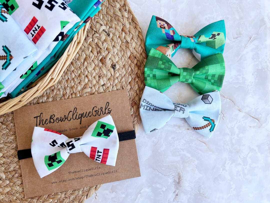 Minecraft Inspired Bow Tie, Minecraft Pixel Bow Tie,minecraft Creeper ...