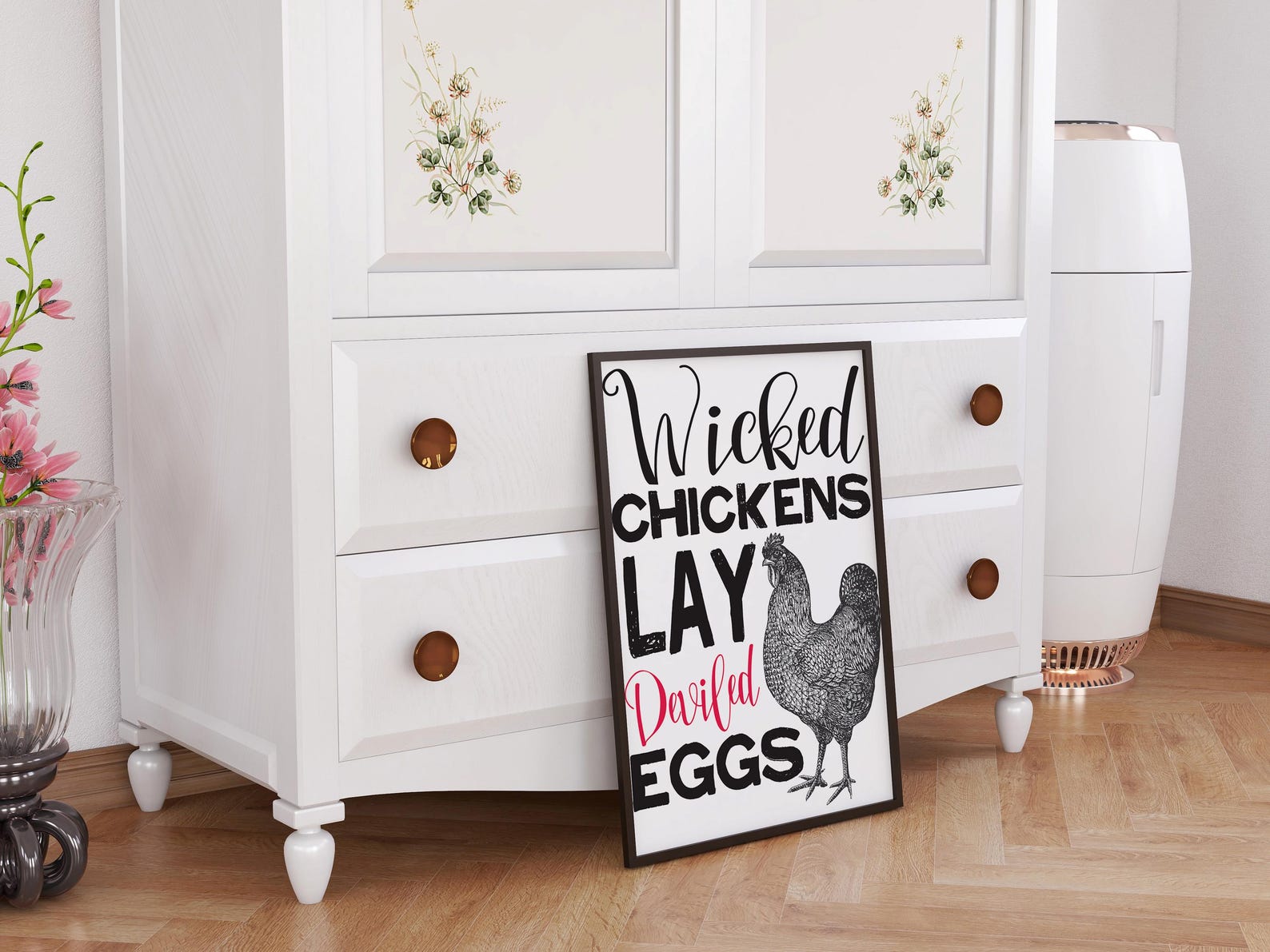 Wicked Chickens Lay Deviled Eggs Printable Wall Art, INSTANT DOWNLOAD ...