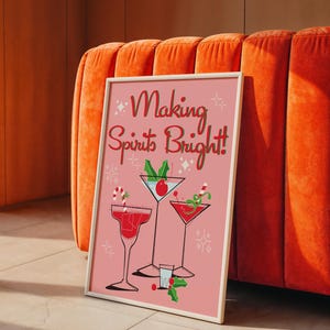 Making Spirits Bright Holiday Cocktails Printable | Mid-century ...