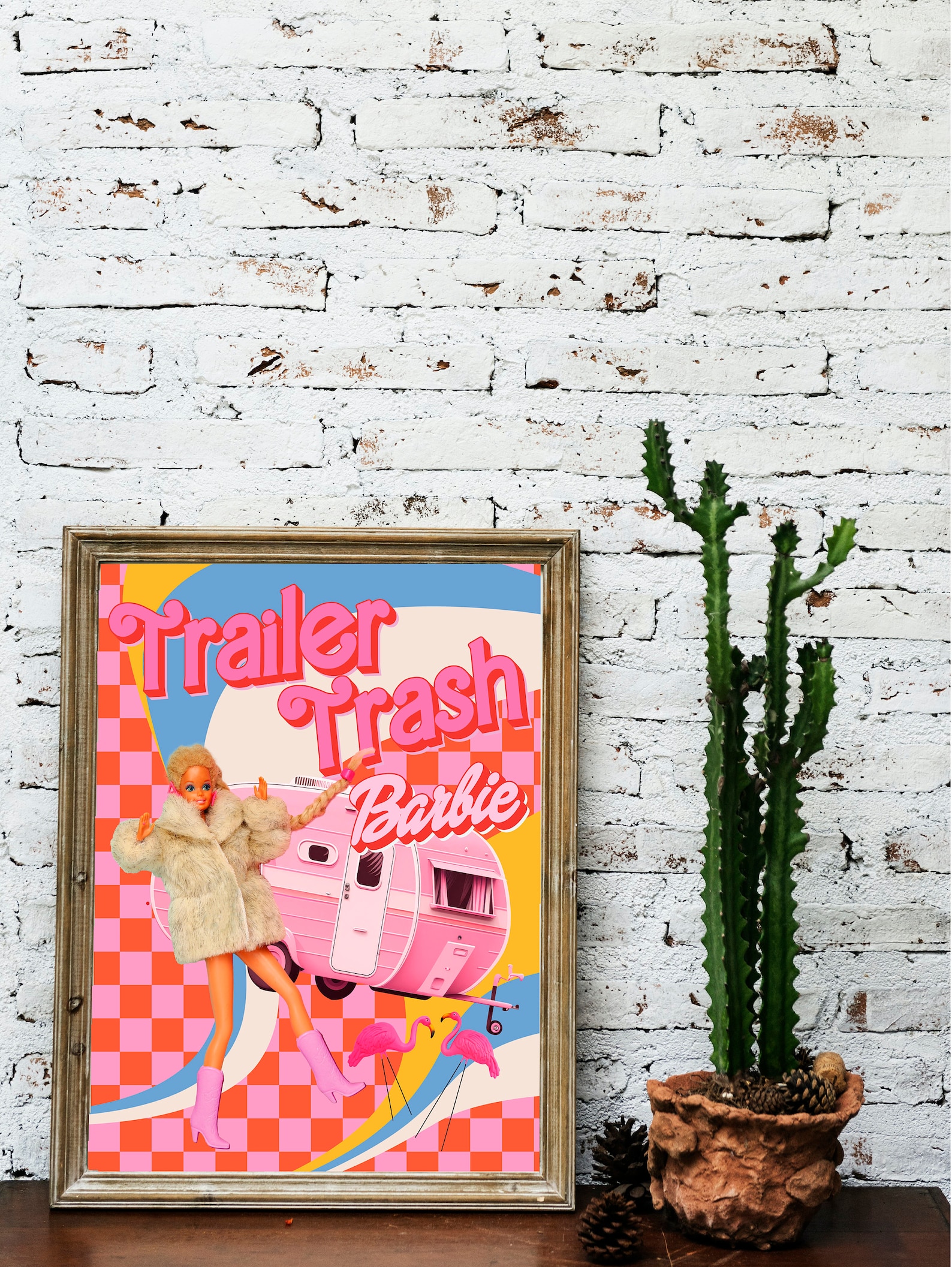 Trailer Trash Barbie Groovy Retro Kitschy Printable Art Barbiecore ...