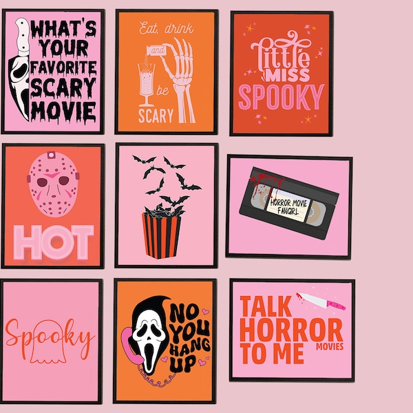 Pink Halloween Wall Art - Etsy