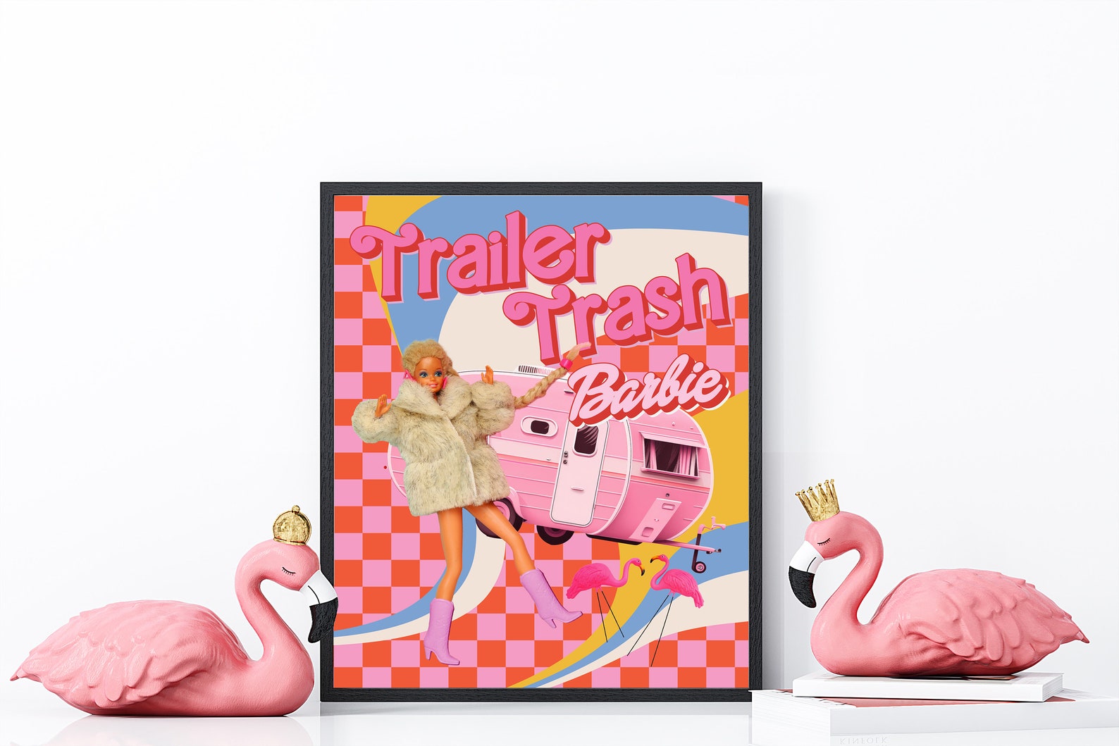 Trailer Trash Barbie Groovy Retro Kitschy Printable Art Barbiecore ...