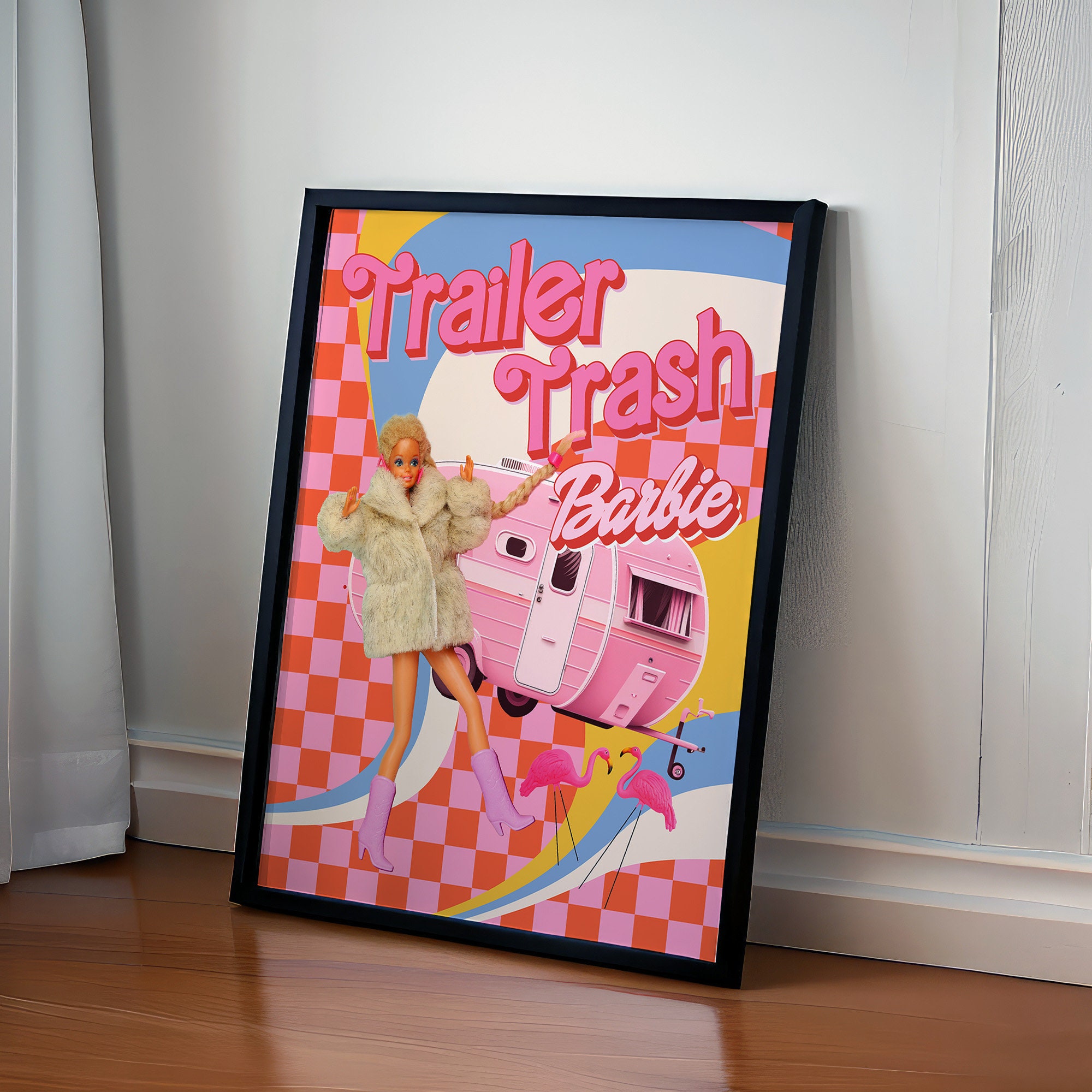 Trailer Trash Barbie Groovy Retro Kitschy Printable Art Barbiecore ...