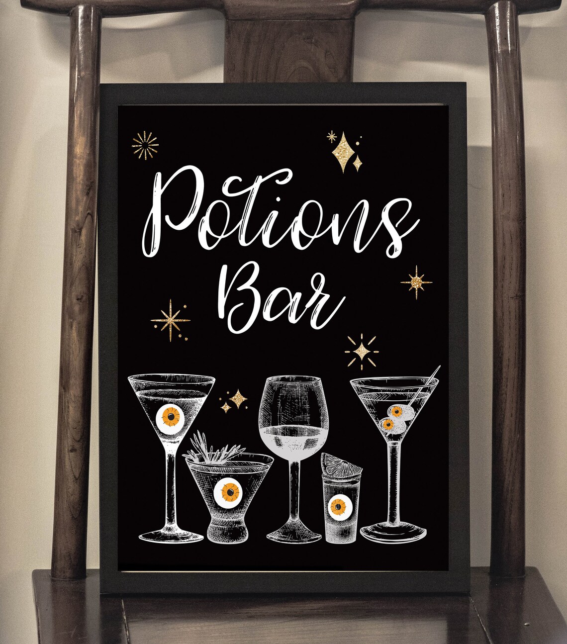 Potions Bar Halloween Bar Cart Sign Spooky Printable Instant - Etsy