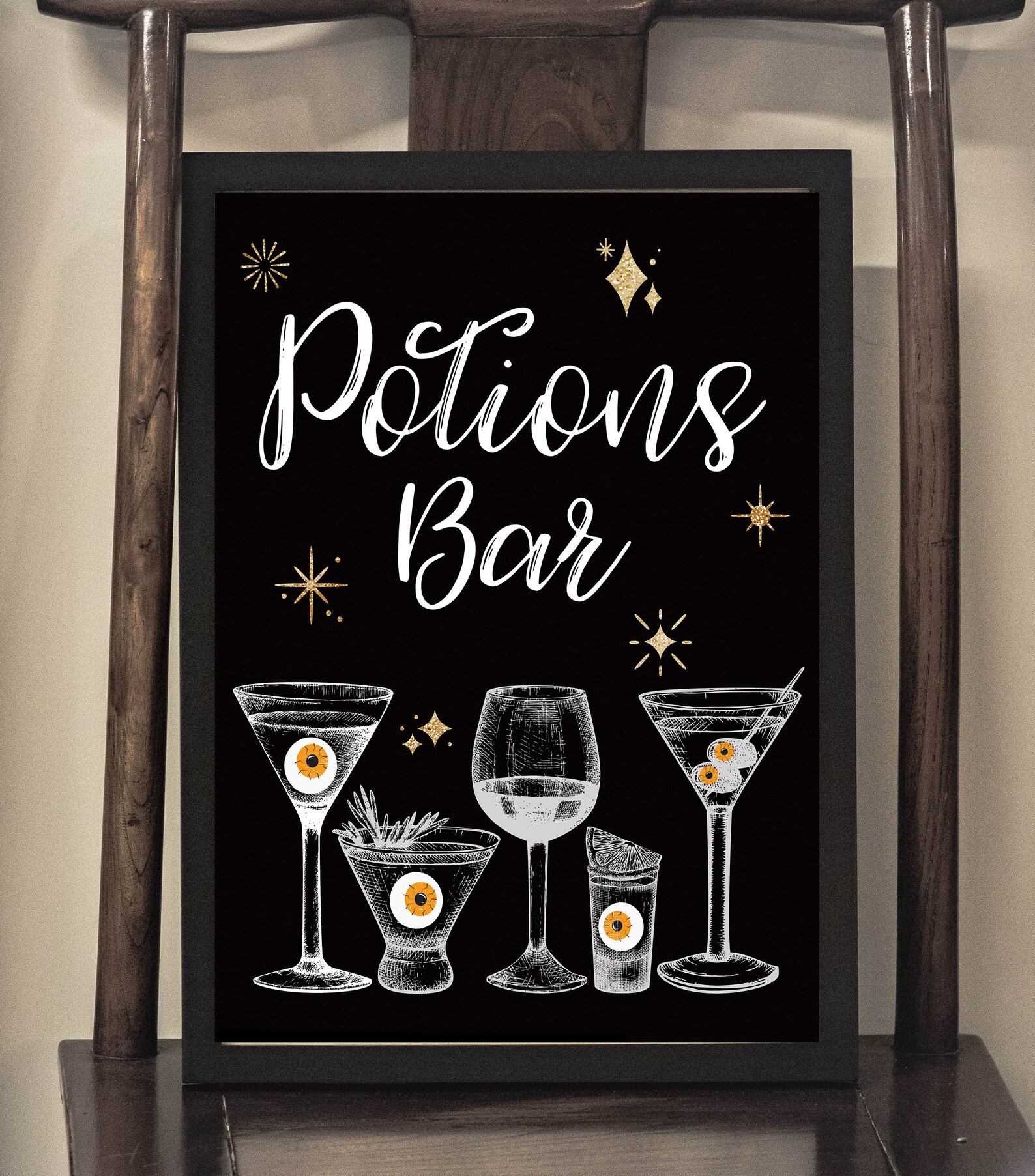 Potions Bar Halloween Bar Cart Sign Spooky Printable Instant - Etsy