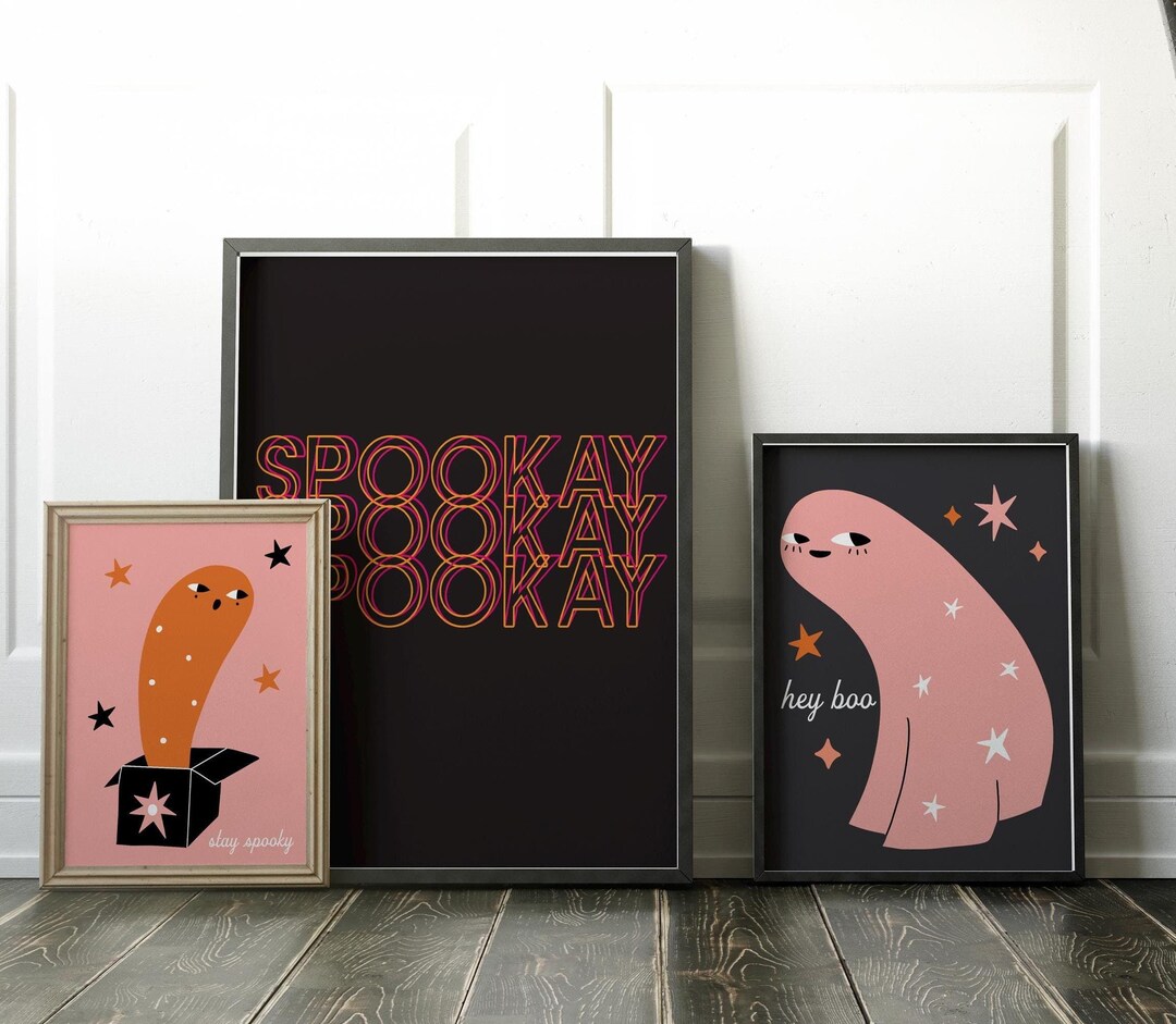 Pink Halloween Spookay Ghost Printables | Coquette Creepy Digital ...