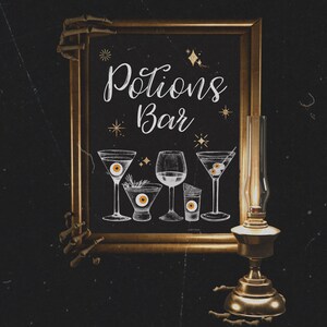 Potions Bar Halloween Bar Cart Sign | Spooky Printable Instant Download ...