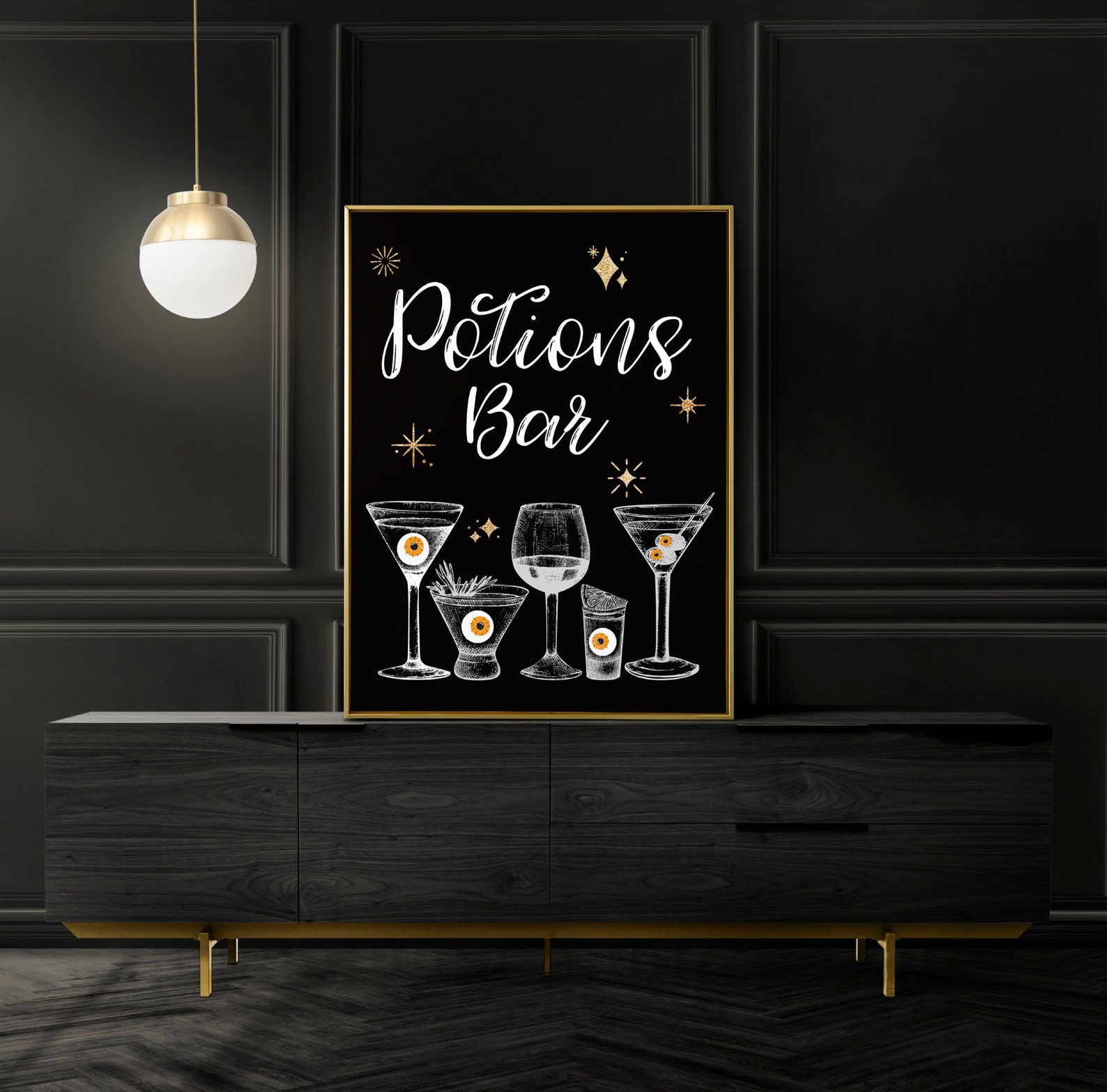Potions Bar Halloween Bar Cart Sign Spooky Printable Instant - Etsy