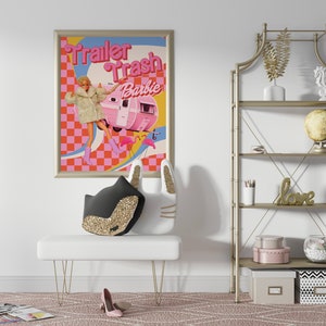 Trailer Trash Barbie Groovy Retro Kitschy Printable Art Barbiecore ...