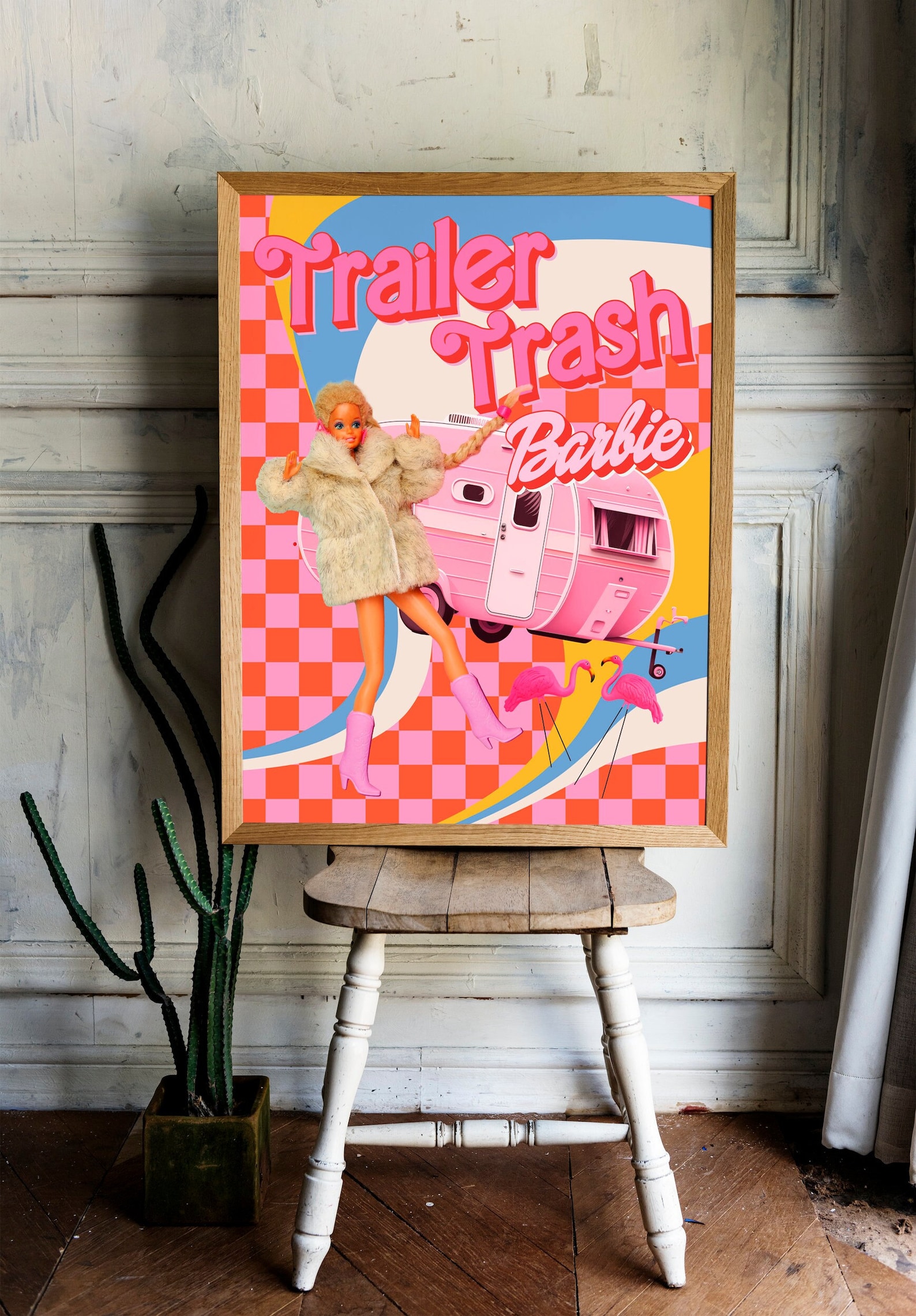Trailer Trash Barbie Groovy Retro Kitschy Printable Art Barbiecore ...