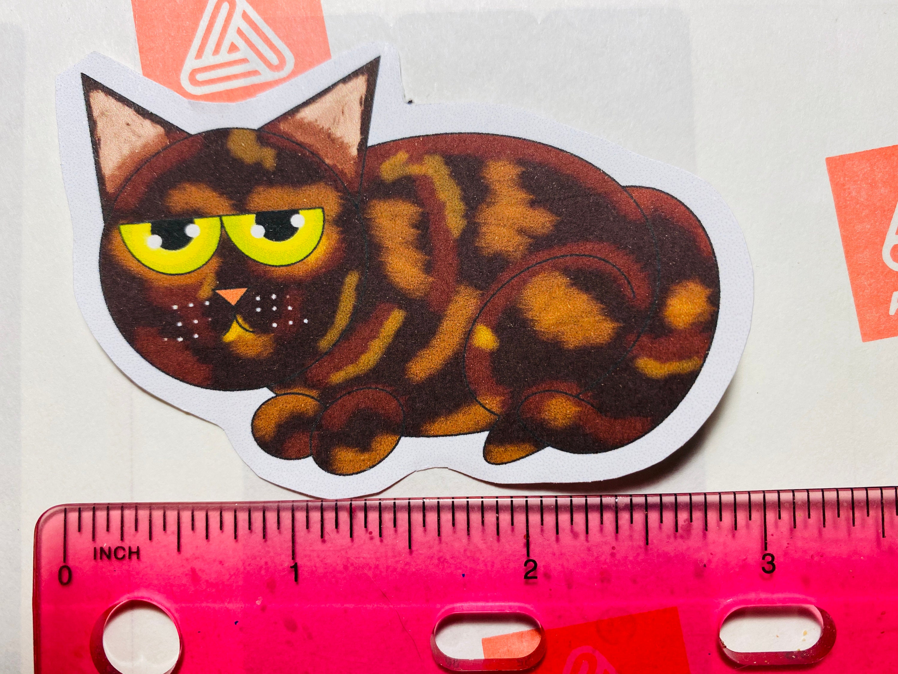 Tortoise Shell Cat 5pk Stickers - Etsy