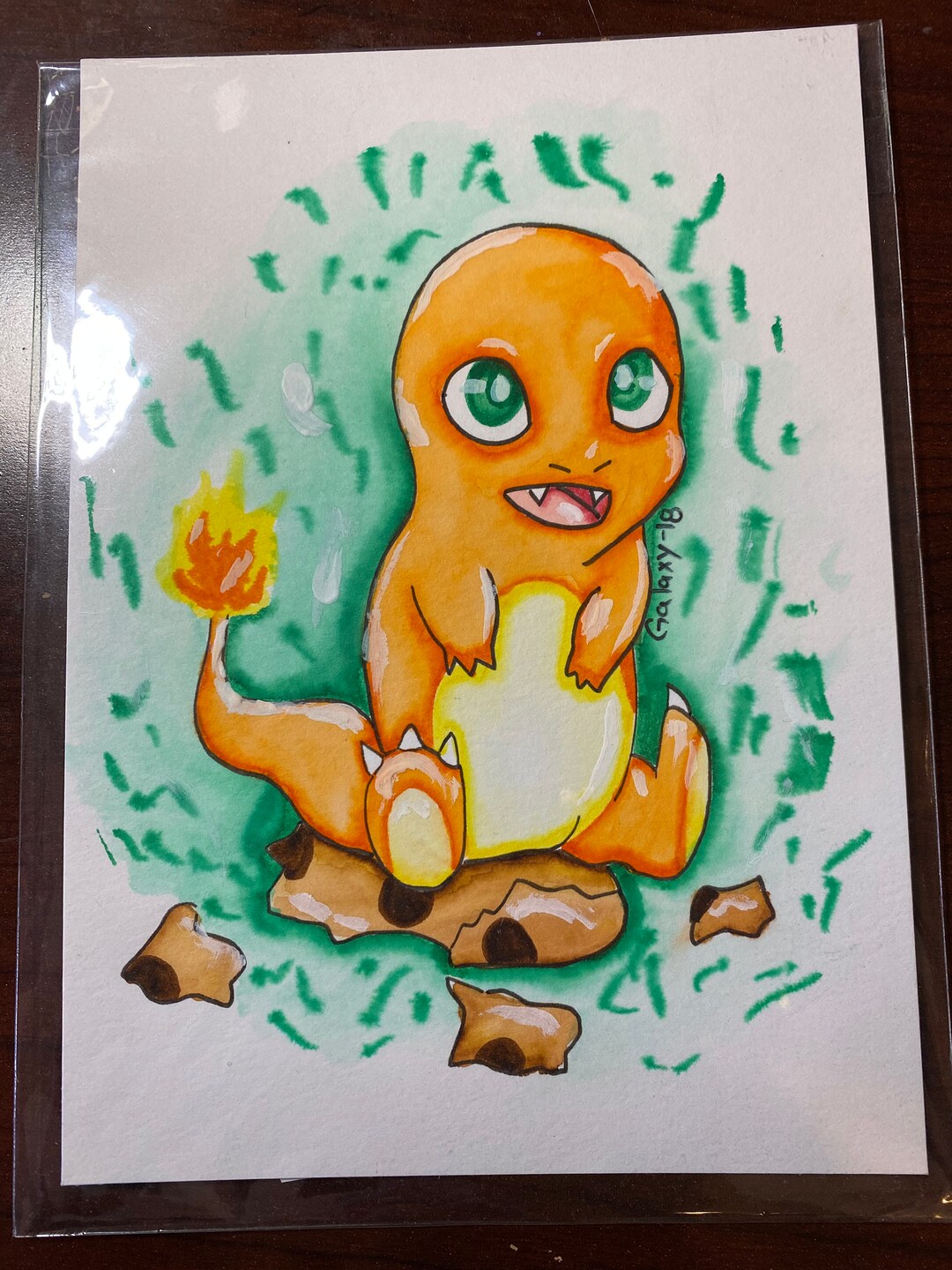 Pokémon Charmander Watercolor Sketch 5x7 - Etsy