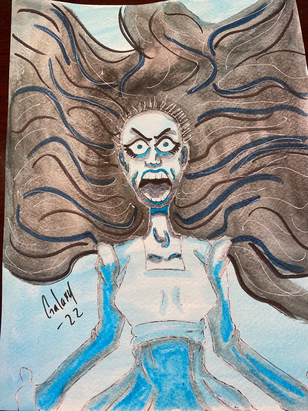 Tim Burton Dark Shadows Laura Collins Watercolor Painting - Etsy