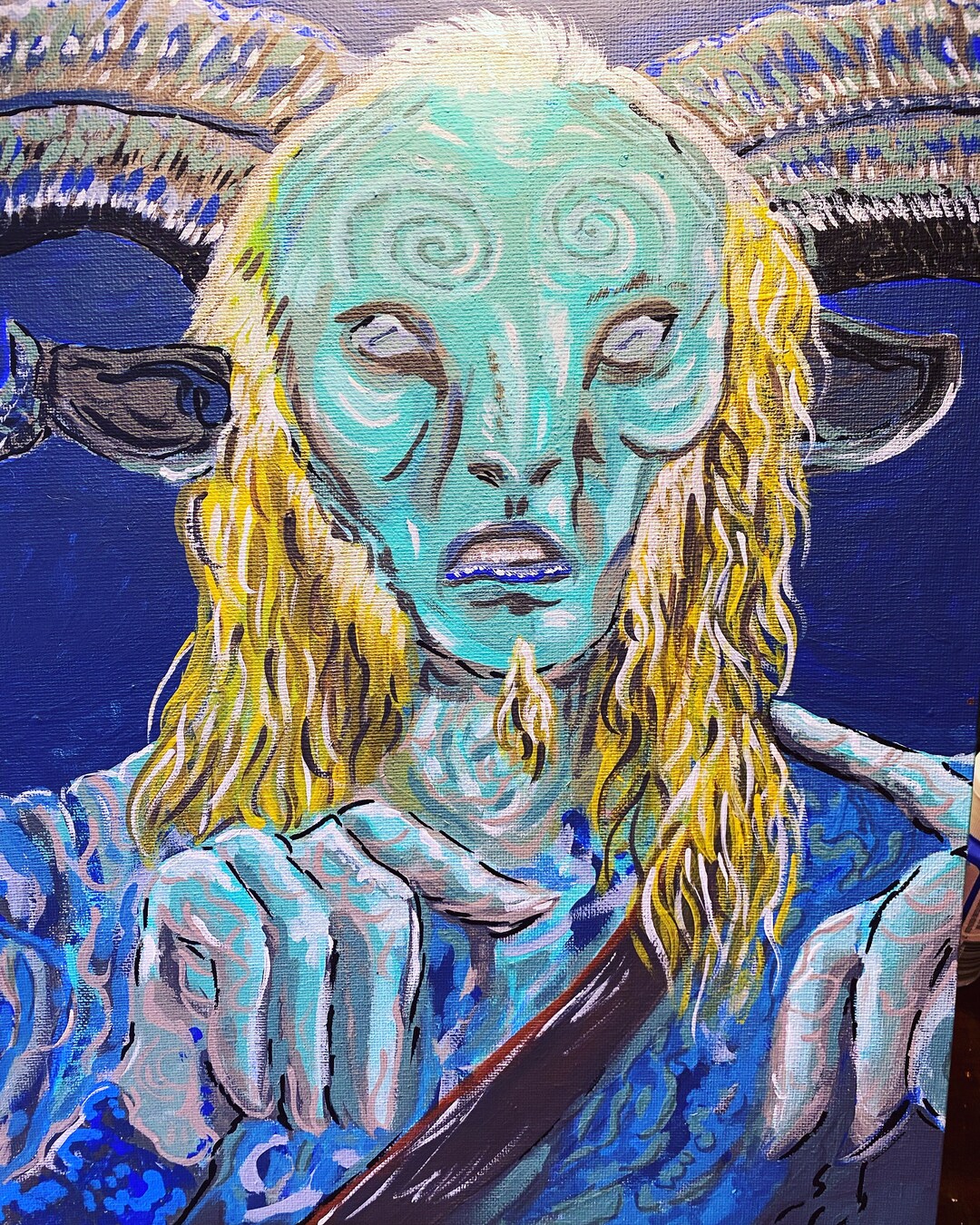 Pan’s Labyrinth Faun Acrylic Painting 11x14 - Etsy
