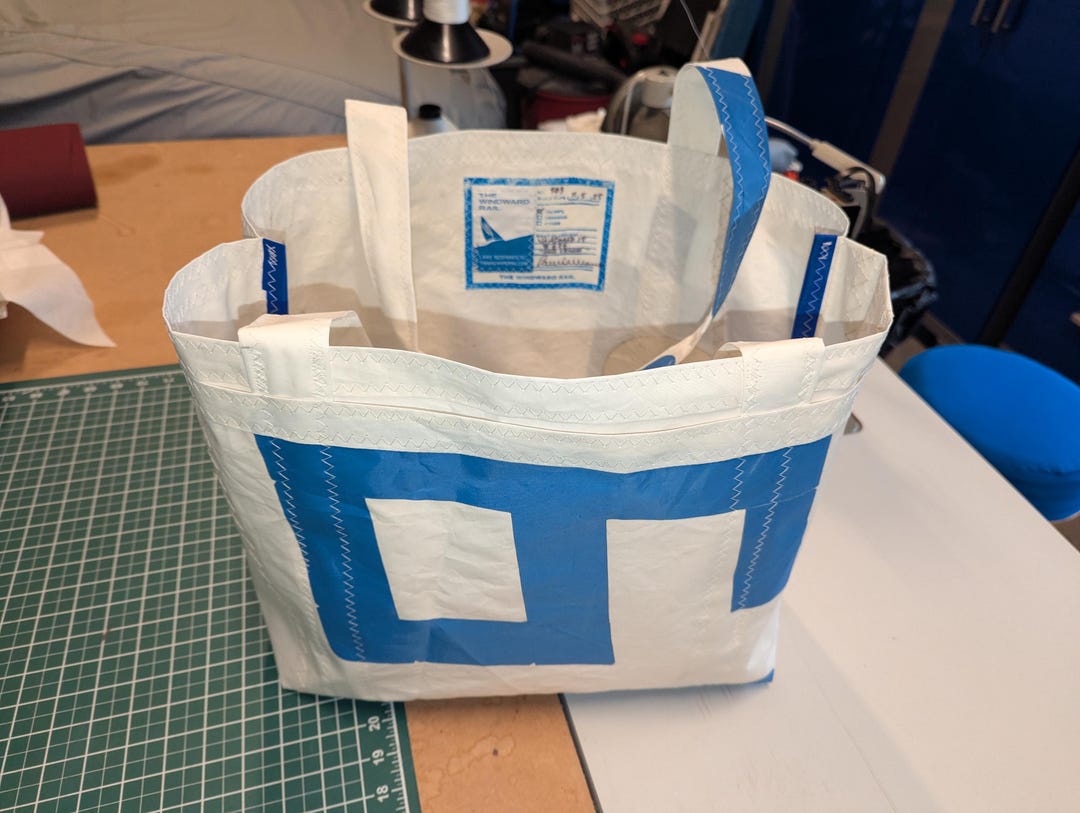 Sailcloth Tote Bag With Vanguard 15 Dinghy Number - Etsy