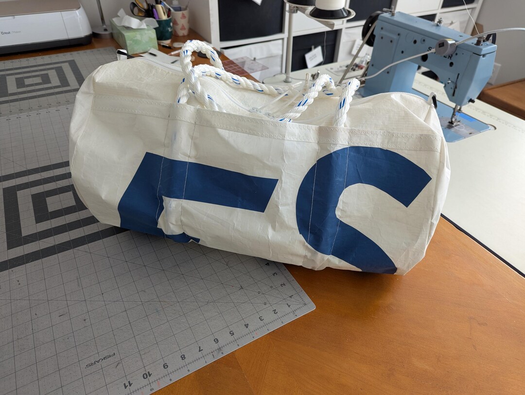 Vintage Sailcloth Duffel Bag With Flying Scot Class Insignia - Etsy