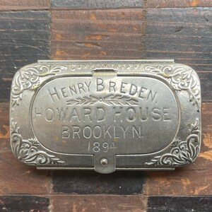 Henry Breden Howard House Advertising Match Safe Brooklyn New York 1894 ...