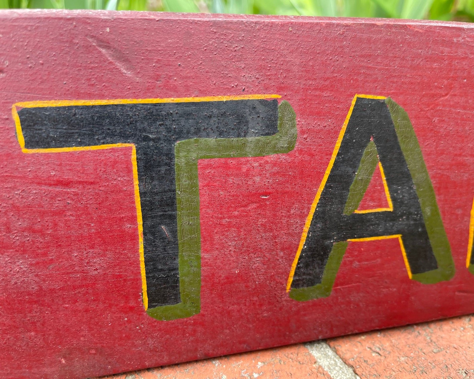 Antique Wooden Taffy Sign PRIMITIVE Painted Wood General Store - Etsy