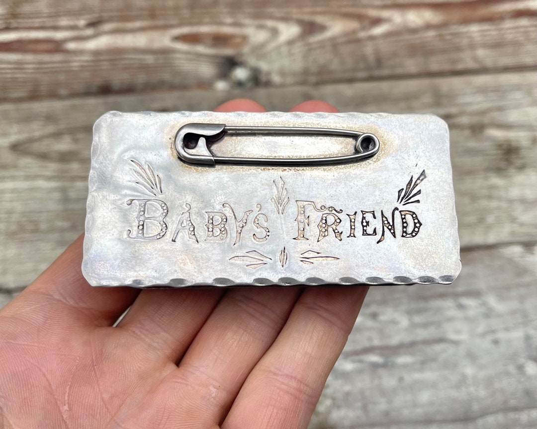 Vintage Sterling Silver Safety Pin Box BABYS FRIEND BOX - Etsy