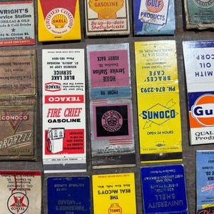 Vintage Matchbook Collection 30 GAS & OIL Graphic Match Books, Shell ...