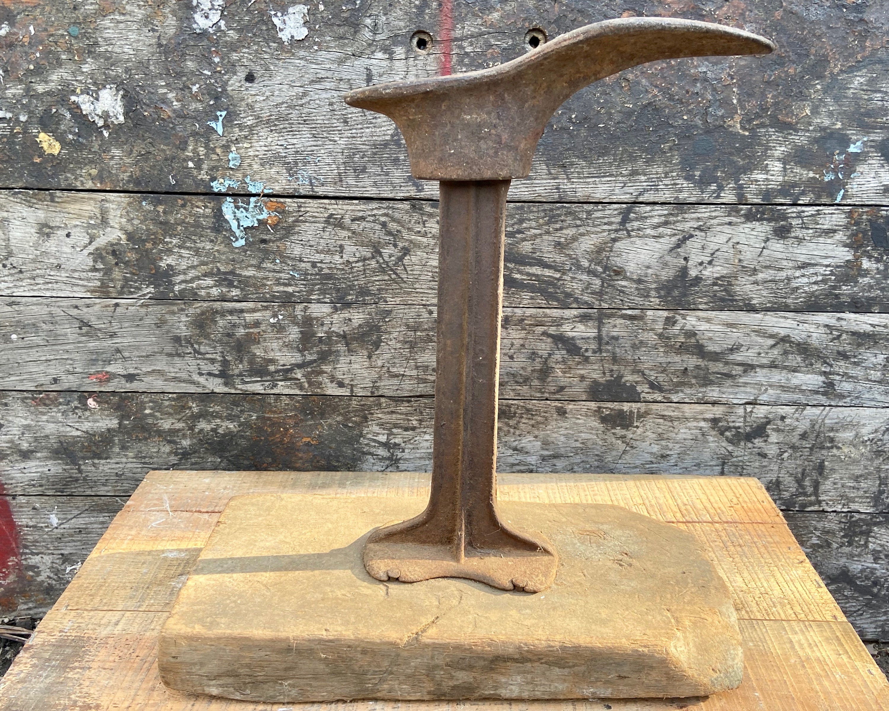 Antique Cobblers Anvil Large Vintage Anvil Wooden Anvil - Etsy