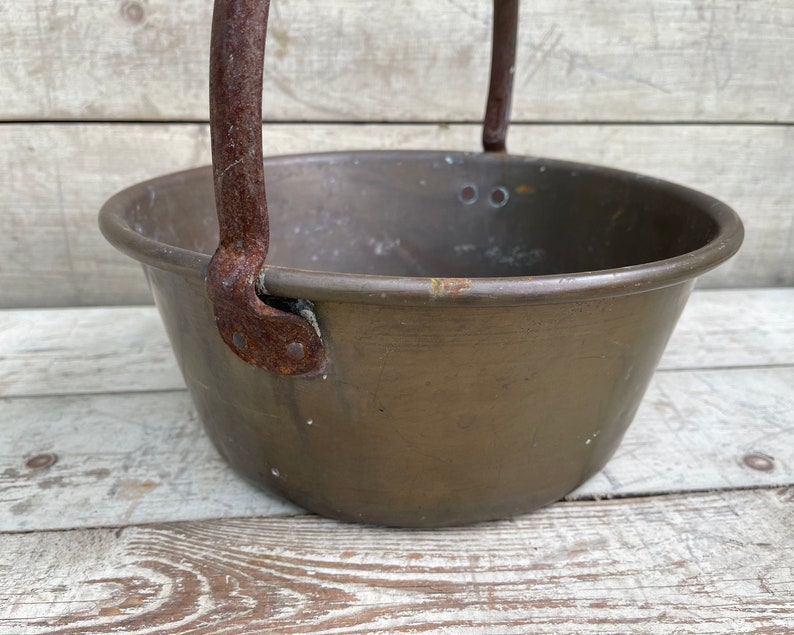 Antique Brass Pot Vintage Wash Pot Basin Farmhouse Antiques - Etsy