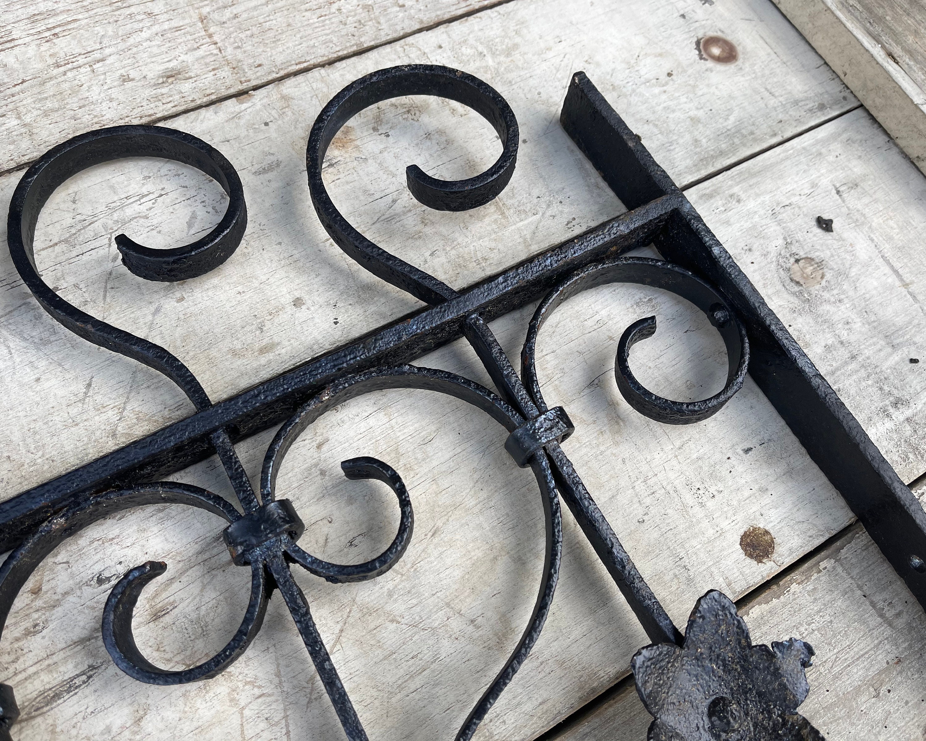 Antique Wrought Iron Gate Hearts Gate Antique Metal Grate - Etsy
