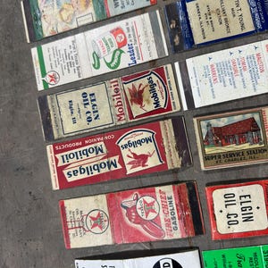 Vintage Matchbook Collection 30 GAS & OIL Graphic Match Books, Shell ...