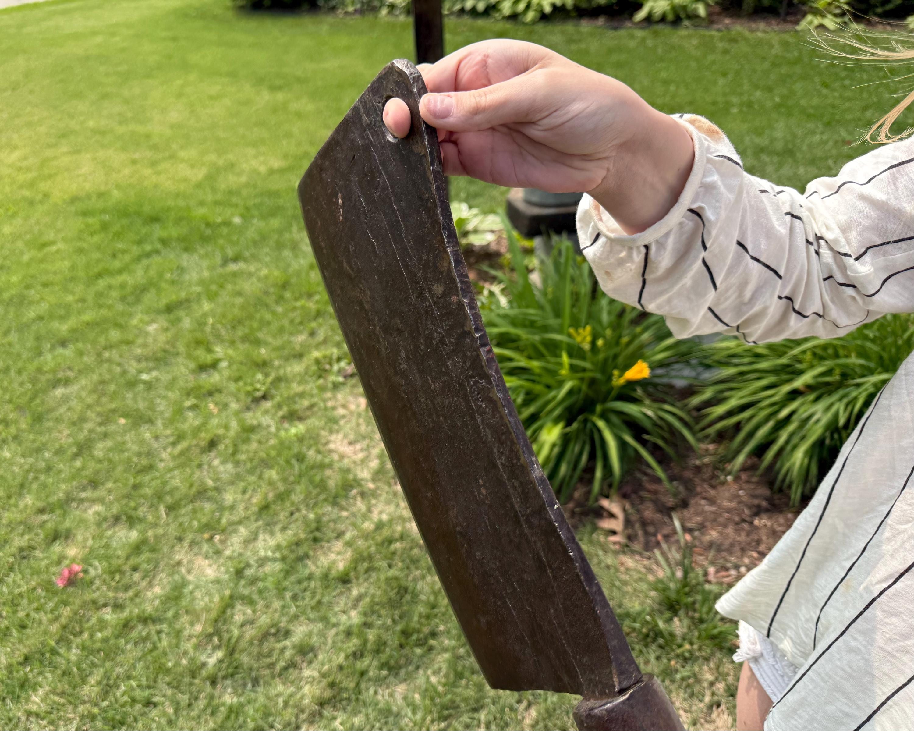 HUGE Antique Meat Cleaver: 28" Hog Splitter, Rustic Farmhouse Decor - Etsy