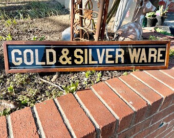 Antique Reverse Painted Sign - Etsy