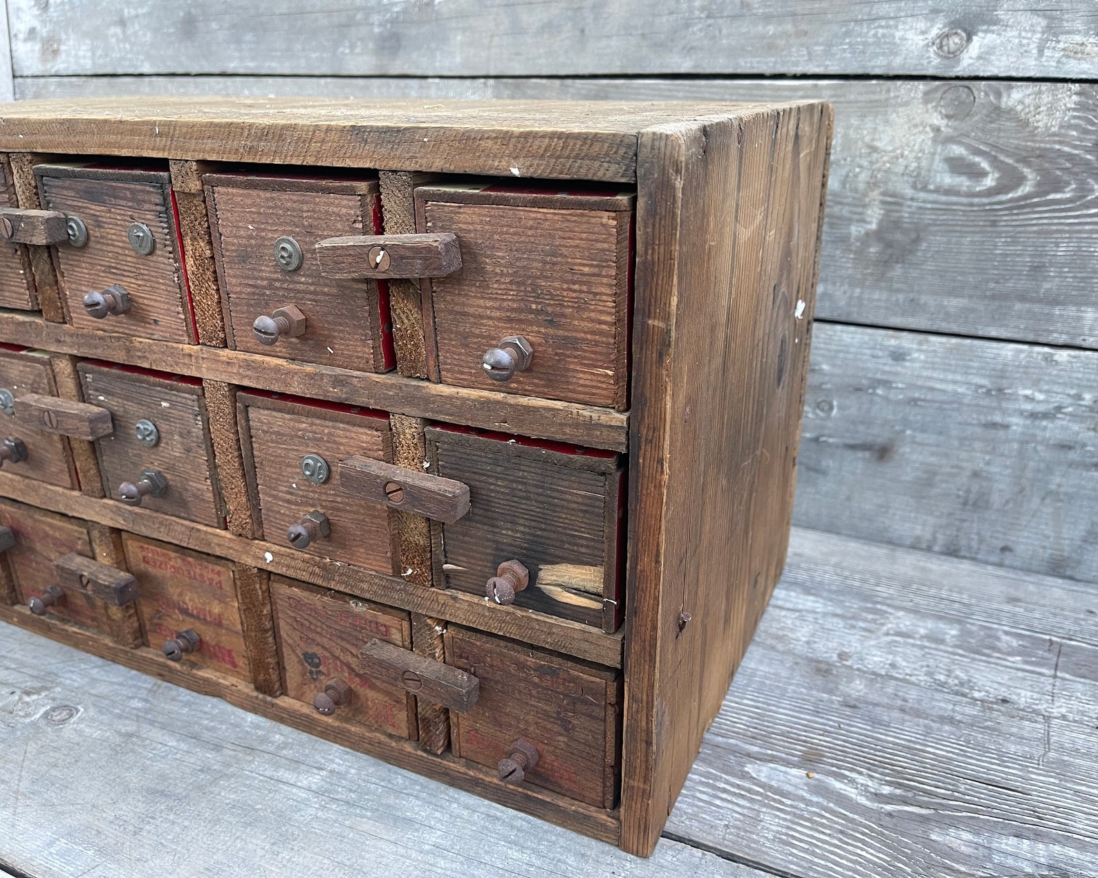 Vintage Wooden Cabinet 15 Drawer Cabinet COCA COLA Make Do - Etsy
