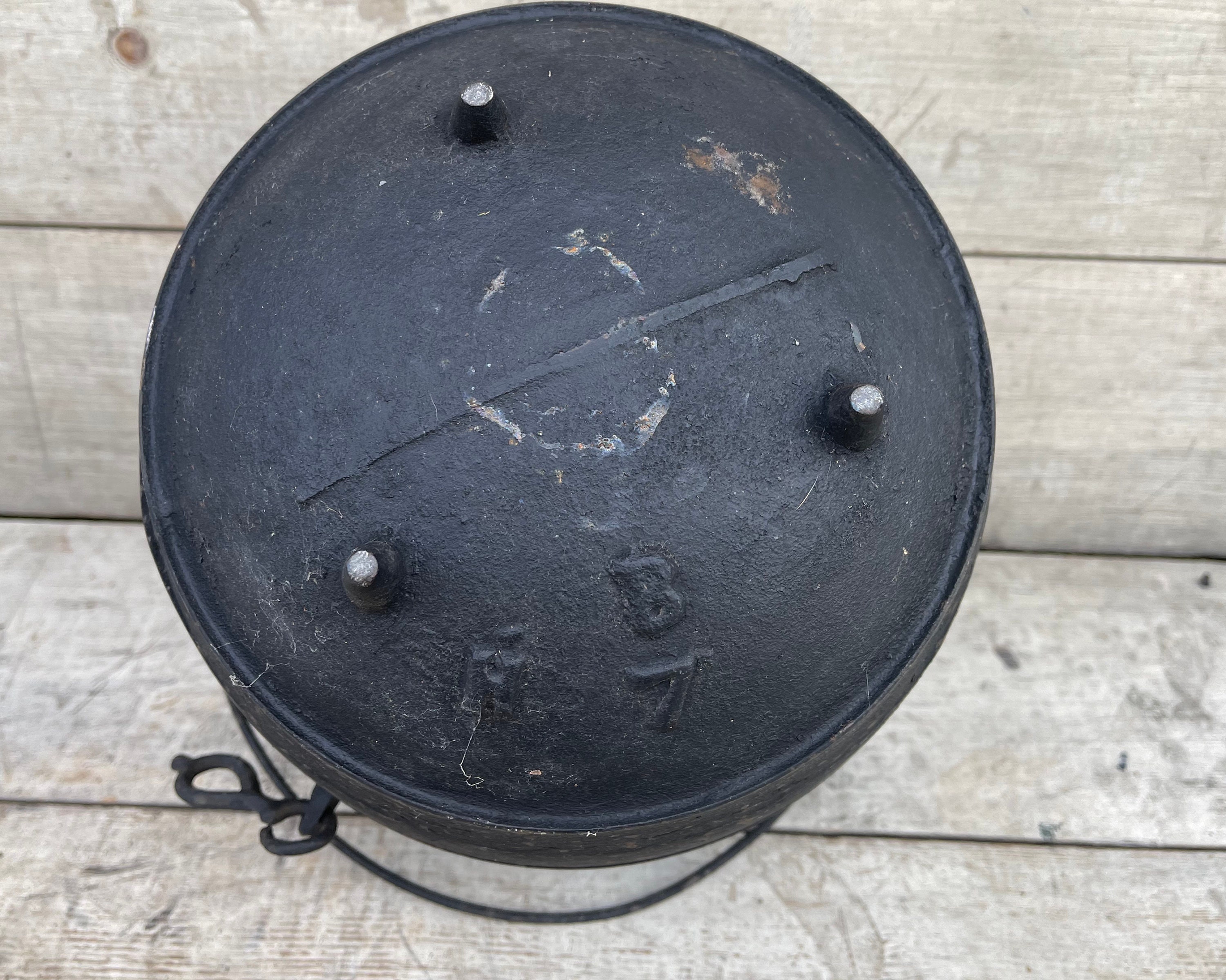 Rare Antique Cast Iron Cauldron HB Makers Mark 3 Legged | Etsy