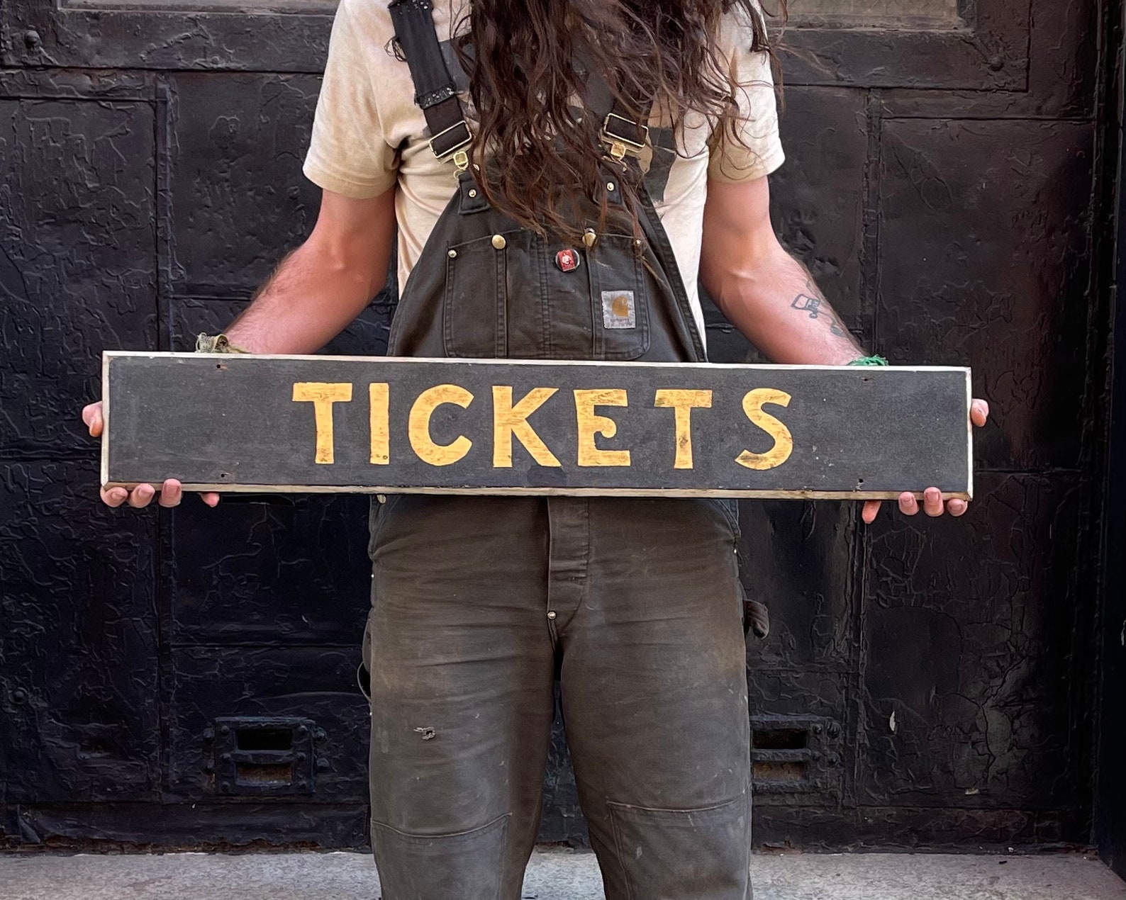 Antique "tickets" Smaltz Sign: Gold Leaf Carnival Decor - Etsy