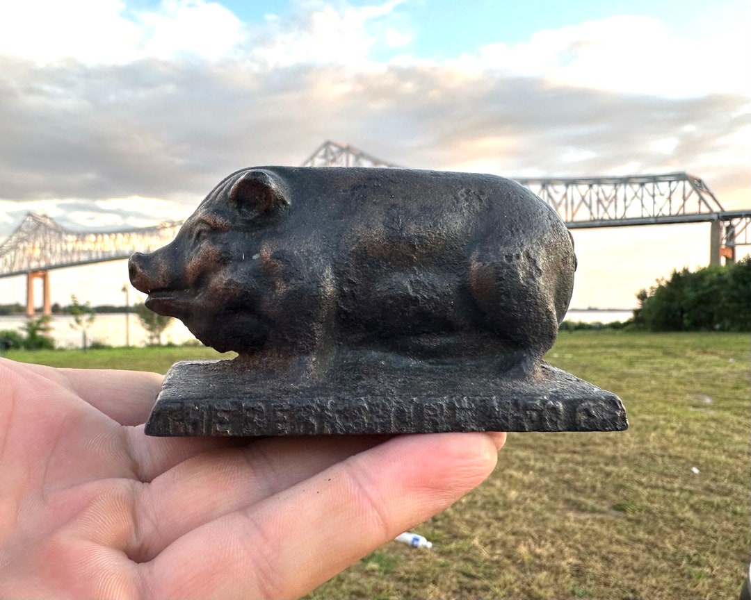 Antique Cast Iron Pig Advertising Paperweight, Berkshire Mfg Co ...