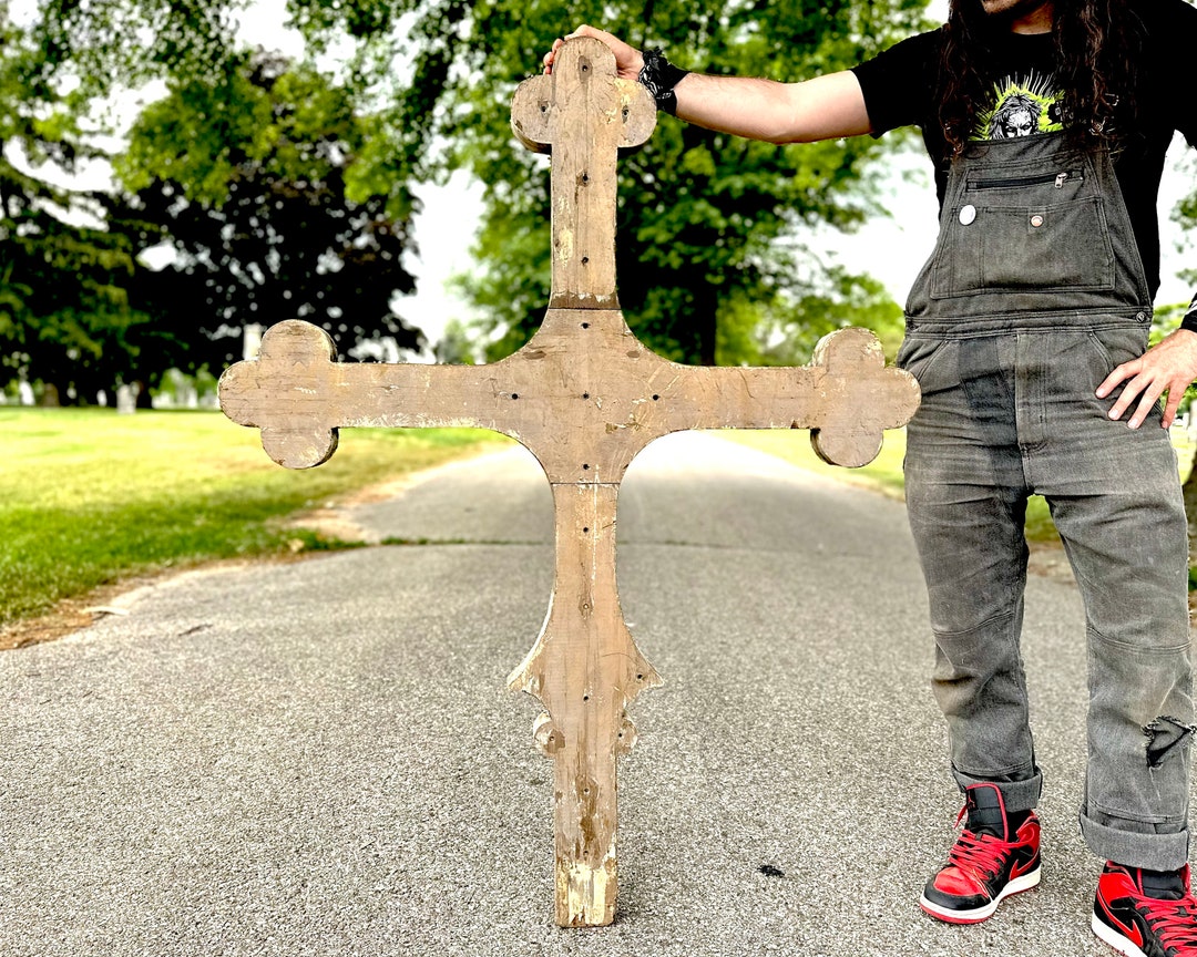 Vintage Crucifix, Large Wooden Crucifix, Wall Hanging Crucifix, Antique ...