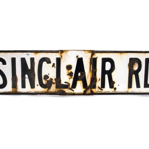 Antique Sinclair Sign Sinclair Road Name Sign Metal Enamel - Etsy