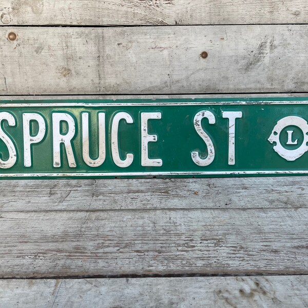 Spruce Street Sign - Etsy