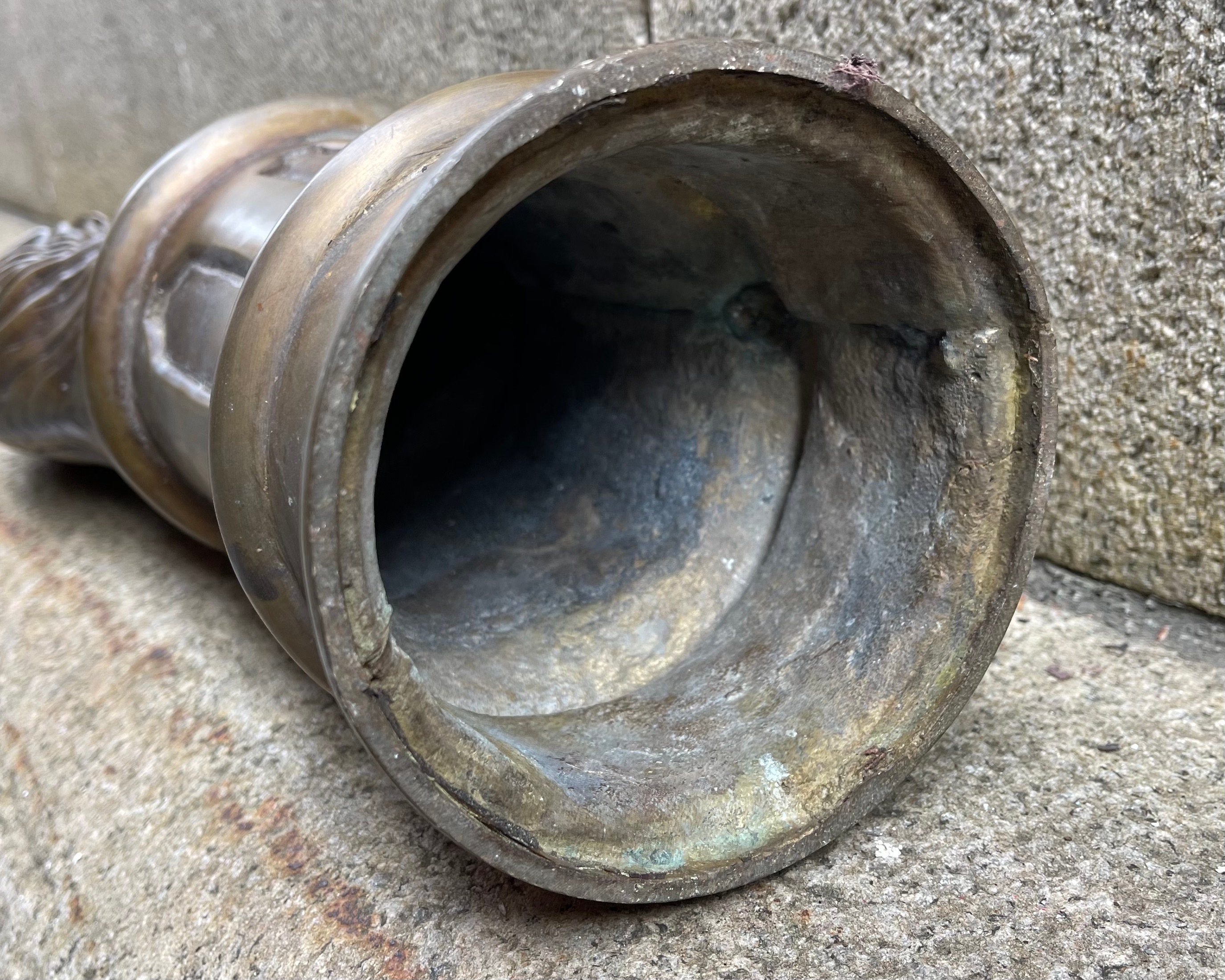 Vintage Horse Head Statue Hitching Post Large Tall Brass - Etsy