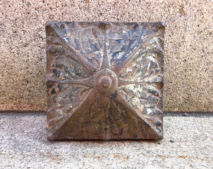 Antique Cast Iron Post Cap Finial Topper, Victorian Architectural ...