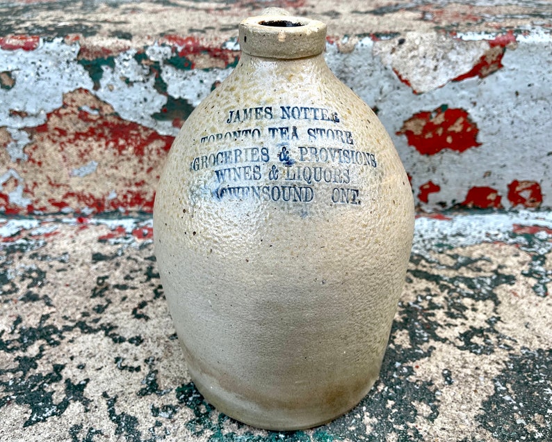 James Notter Toronto Tea Store Stoneware Jug Groceries - Etsy