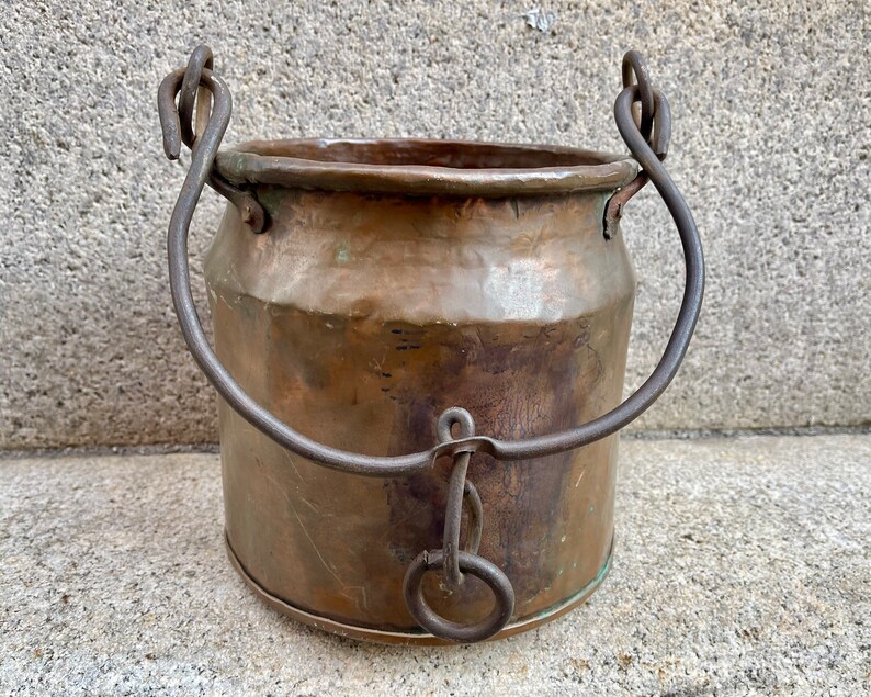 Antique Copper Pot With Great Unique Form Primitive Copper - Etsy