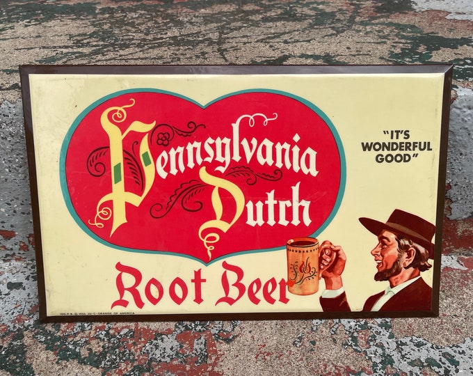 Pennsylvania Dutch Root Beer Sign, 1950s Mid Century General Store ...