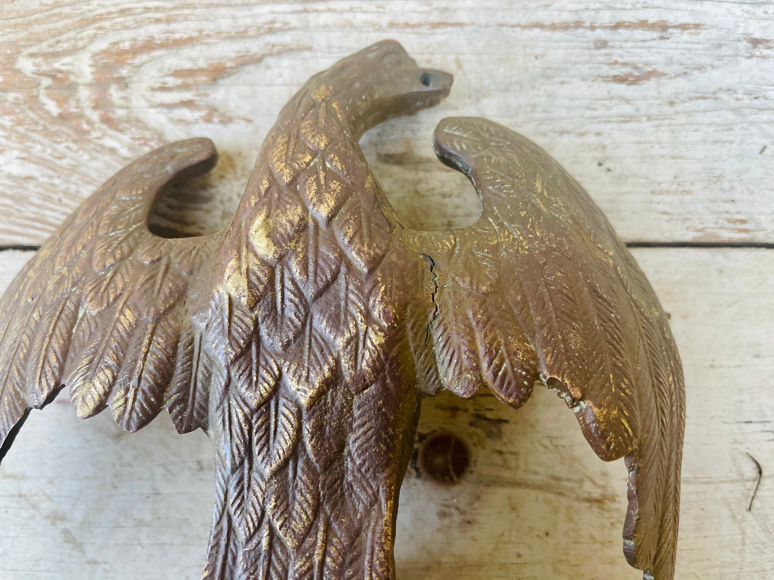 Antique Bronze Eagle Flag Pole Topper Finial Civil War Eagle - Etsy