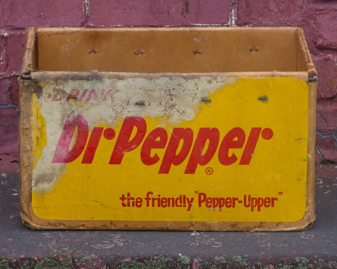Vintage Dr Pepper Crate The Friendly Pepper Upper Box New York | Etsy