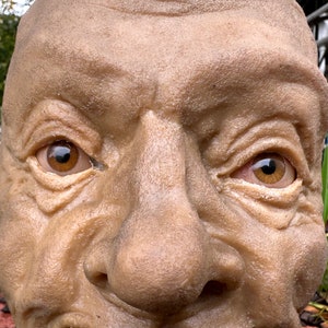 Vintage Prop Head With Glass Eyes, Costume Store Display Piece, Rubber ...