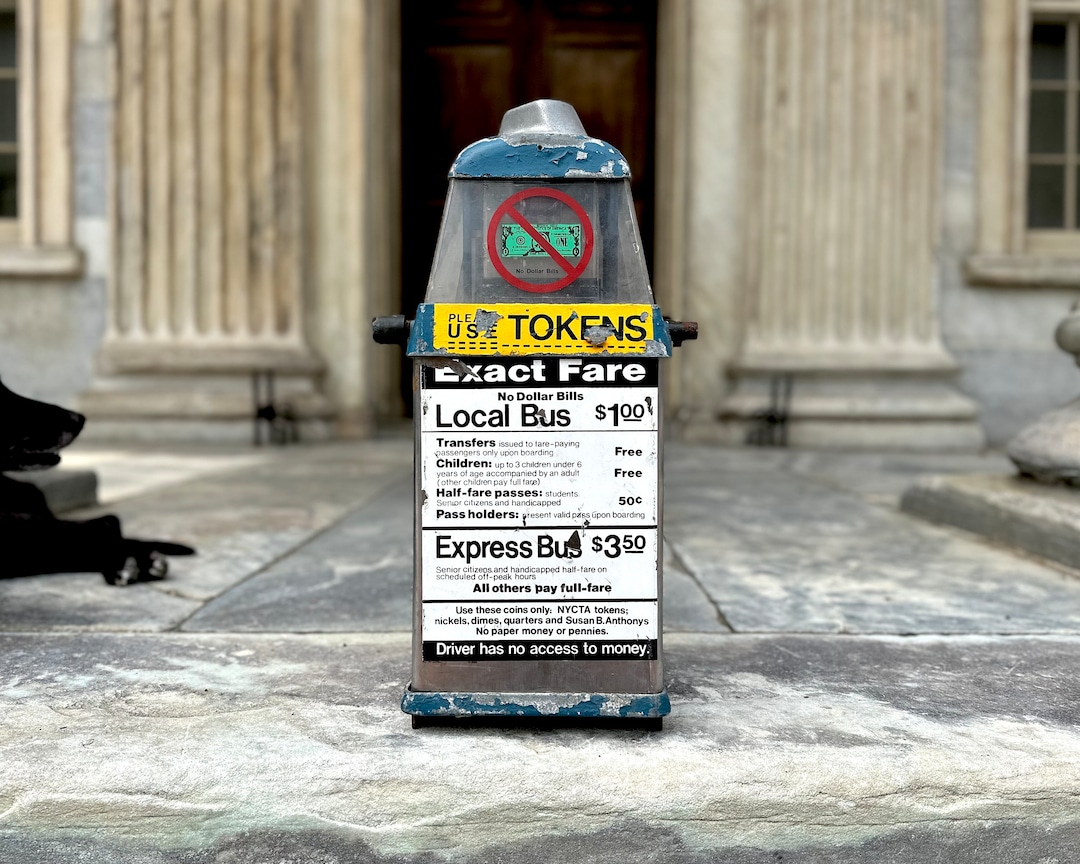 New York City Bus Fare Box, Token Cash Box, NYC Public Transportation ...