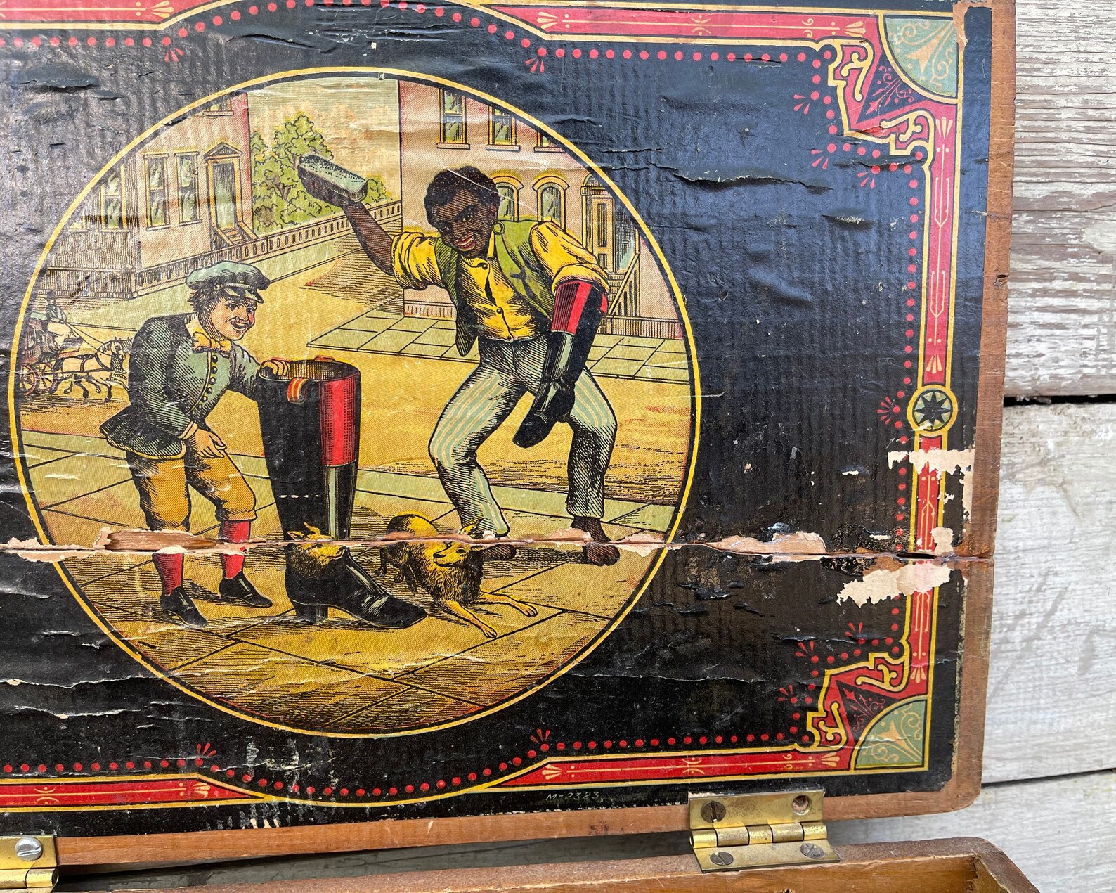 Antique Shoe Polish Box Early Americana Advertising Front | Etsy